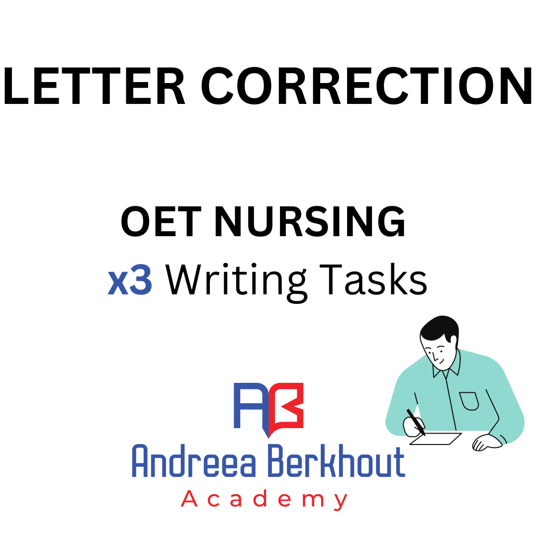Andreea Berkhout - 1.3 Letter Correction Service: OET Pharmacy Writing ...